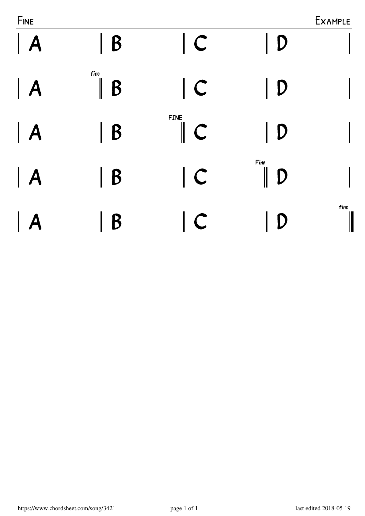 Fine · Example · PNG Preview· Chord Sheet Maker Online